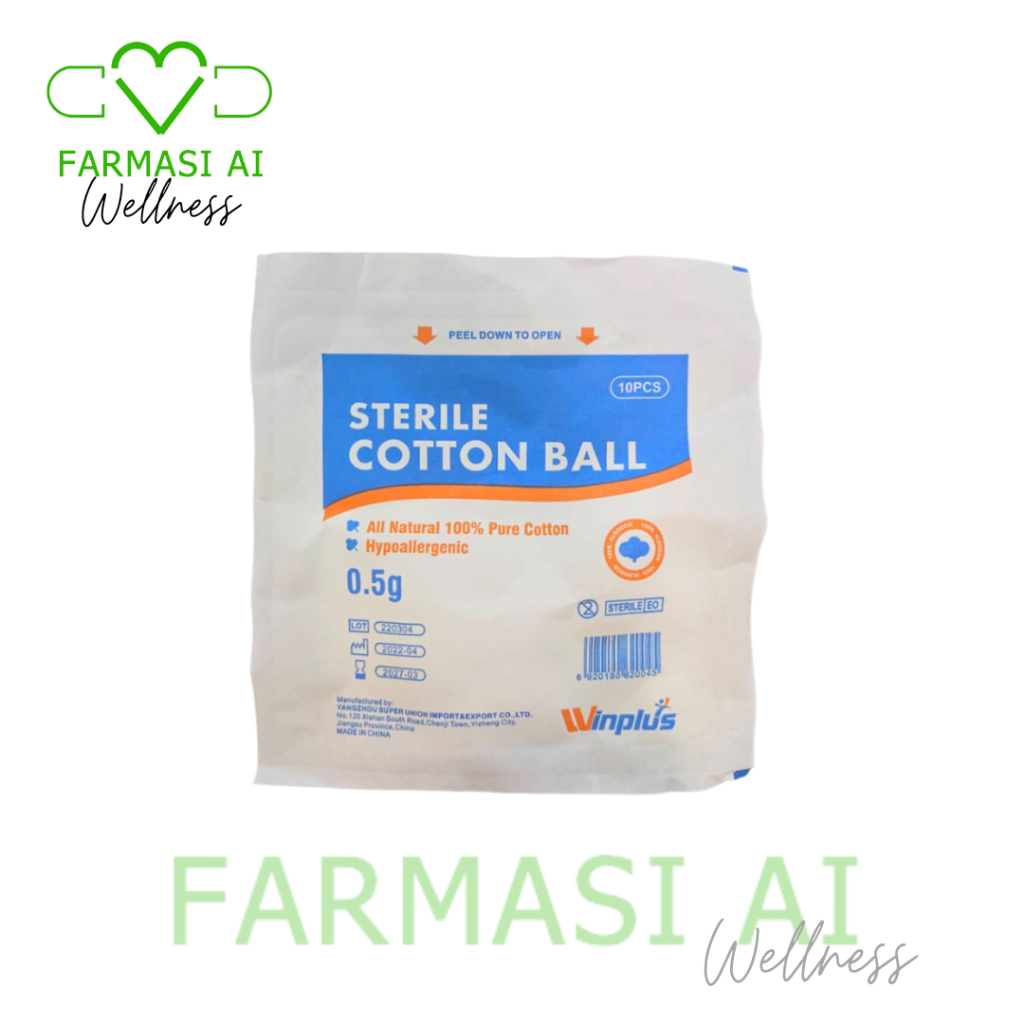 Winplus Sterile Cotton Ball 10pcs (100% Pure Cotton) | Shopee Malaysia