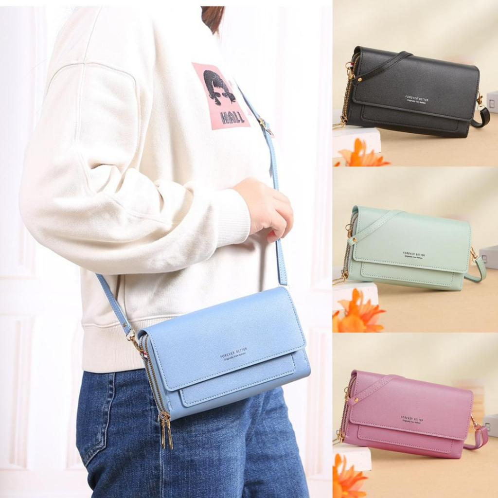 Lady Women's Long Purse Wallet Sling Bag Crossbody Handphone Bag ...