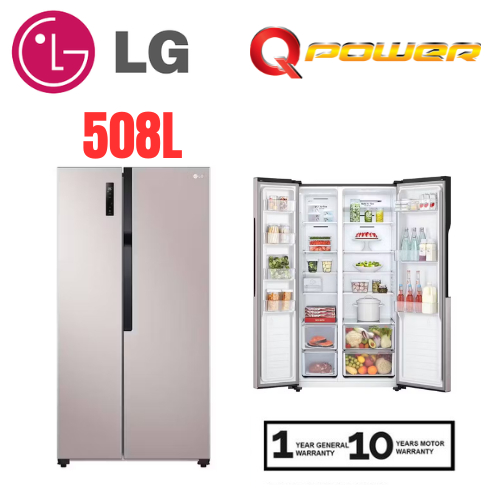 LG 508L Side-by-Side Fridge in Gold Finish LG-GCB507PGAM | Shopee Malaysia