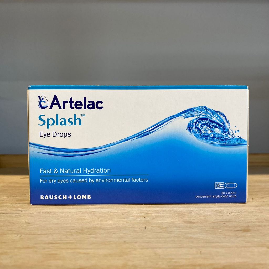 30x 0.5ml (1 Box) Baush + Lomb Artelac Splash Eye Drops Fast & Natural ...