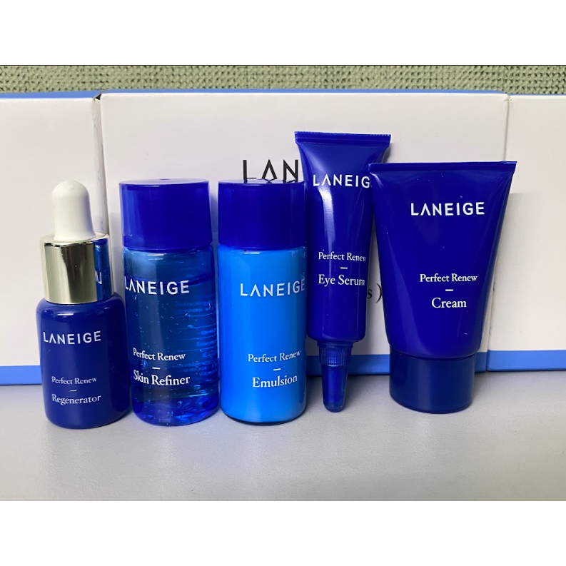 LANEIGE PERFECT RENEW TRIAL KIT SET JAGAAN KULIT (5 ITEMS) (EXP: OCT ...