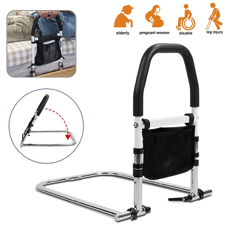 Bed Rail for Elderly Adults, Foldable Bed Assist Rail with LED Light ...