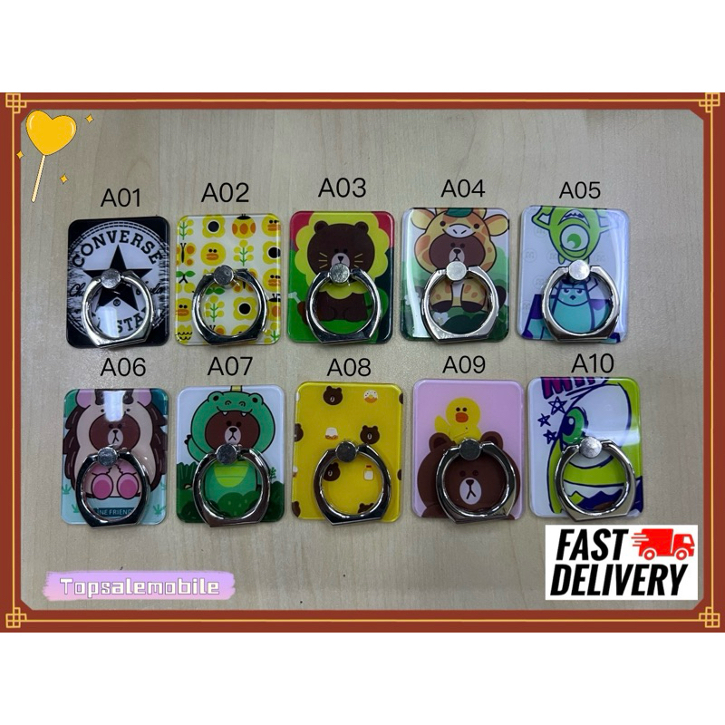 Cartoon design iring phone stand phone back bracket | Shopee Malaysia