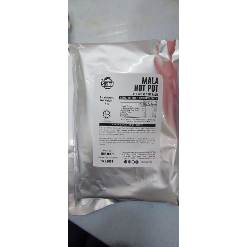 Sudee mala hotpot powder dry paste value pack 麻辣粉 (1kg ) | Shopee Malaysia
