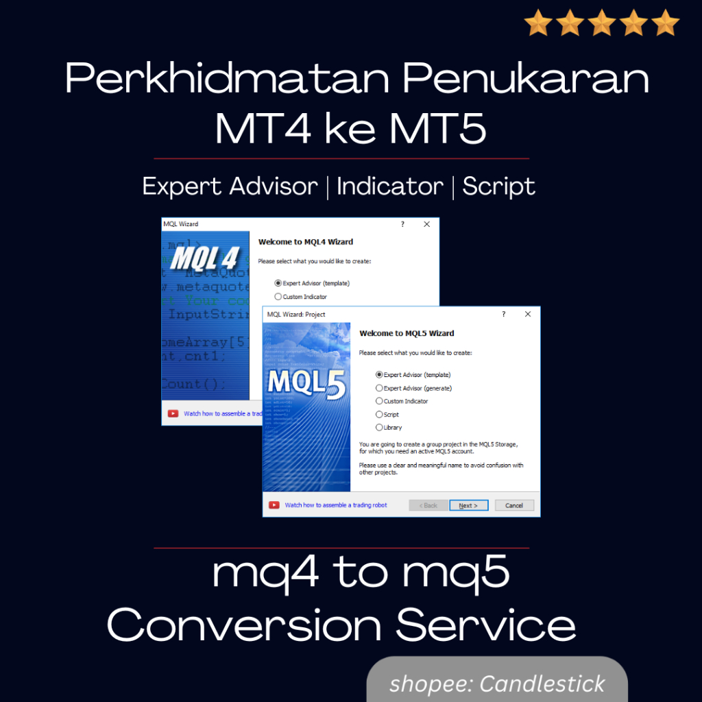 Convert Mt4 Ke Mt5 Mq4 Ke Mq5 Mql4 Ke Mql5 Mt4 To Mt5 Shopee 0162