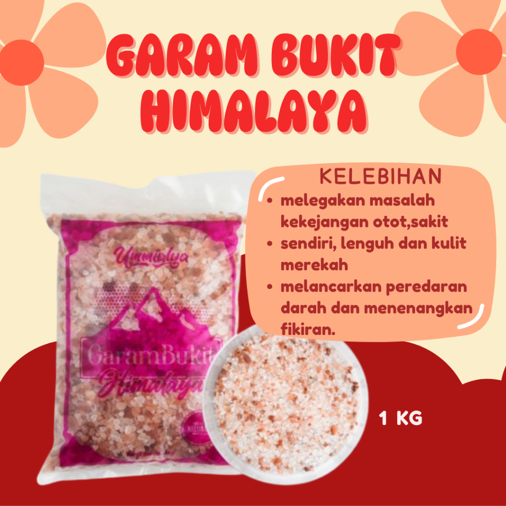 GARAM BUKIT HIMALAYA UMMIALYA 1KG / GARAM RENDAMAN KAKI / GARAM PINK ...