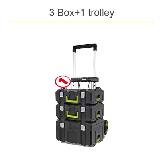Worx Stacking Toolbox WA4229 / WA4230 / WA4231 Heavy Duty Set Trolley ...