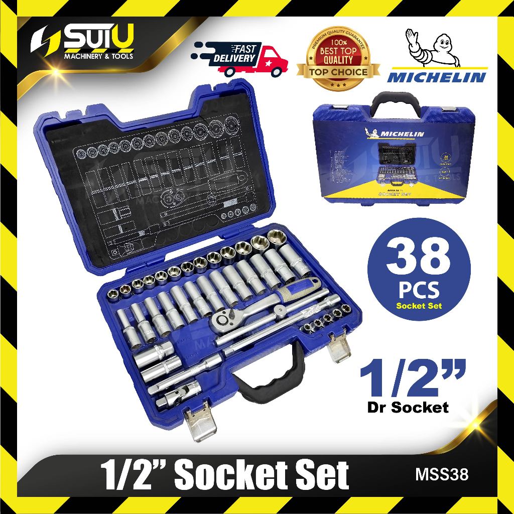 MICHELIN MSS38 38PCS 1/2" Dr.Socket Set 602010060 | Shopee Malaysia