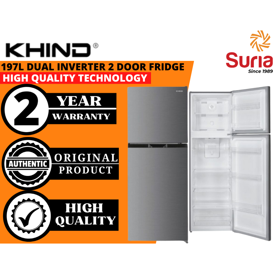 (Free Delivery Kedah,Penang & Perlis)Khind 197L Dual Inverter 2 Door ...
