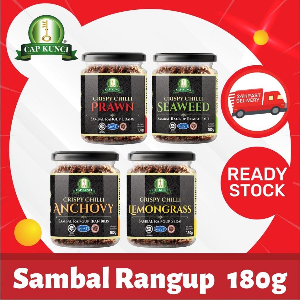 Crispy Chili Cap Kunci (HALAL) 180g Anchovy, Prawn, Seaweed, Lemon ...