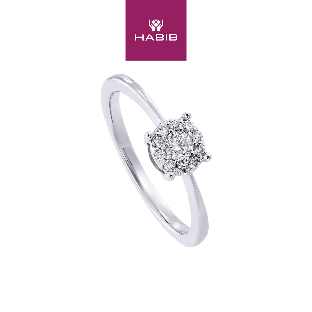 HABIB Diamond Ring in 375/9K White Gold 267150623(WG) | Shopee Malaysia
