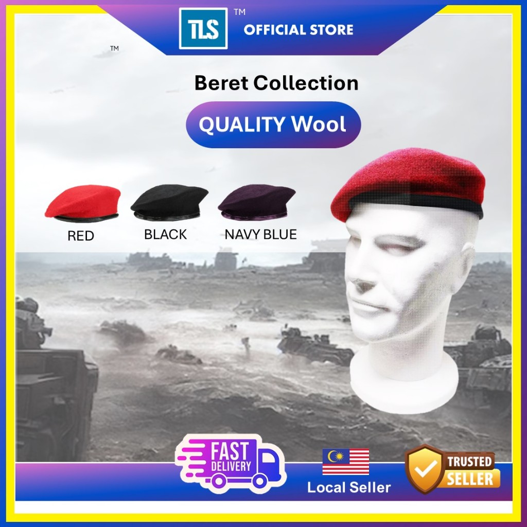 TLS Army Beret| Wool Beret| Beret Security| Beret Pengawal Keselamatan ...