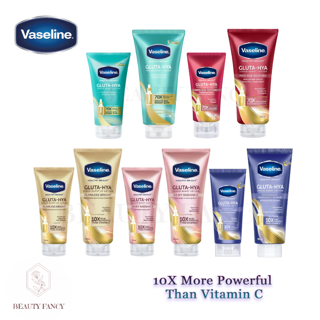 Vaseline Gluta-Hya Smoothing Perfector Pro-Age Restore Flawless Bright ...