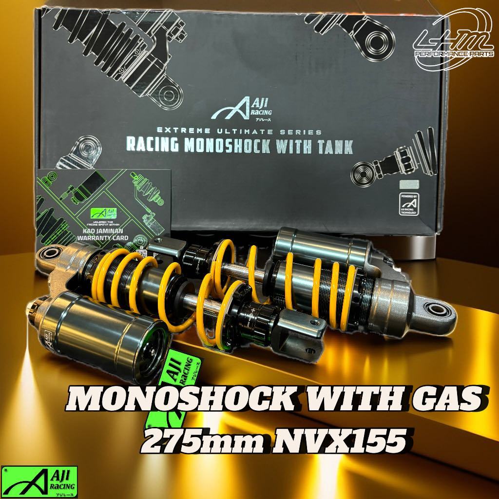 NVX v1 & v2 / AEROX 155 AJI RACING MONOSHOCK / ABSORBER WITH GAS TANK ...