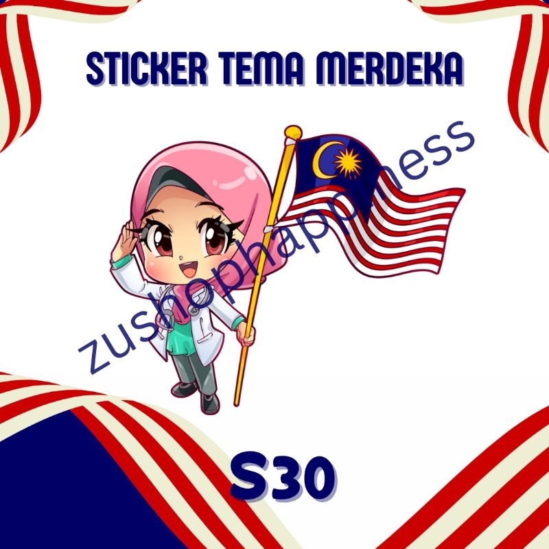 sticker merdeka 2024 pelbagai corak random size | Shopee Malaysia