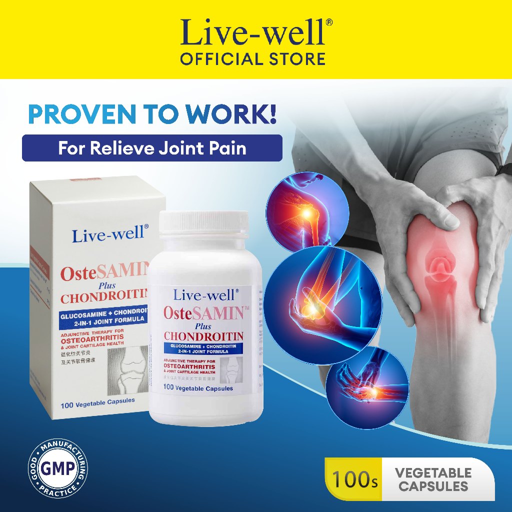 Live-well Ostesamin Plus Chondroitin Joint Supplement Glucosamine ...