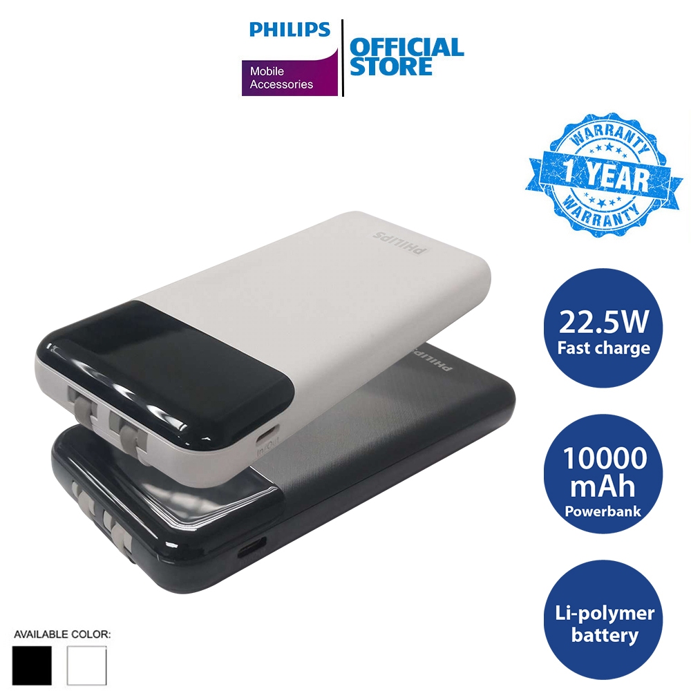 Philips Power Bank Fast Charge Battery Pack With Display Powerbank (22 ...