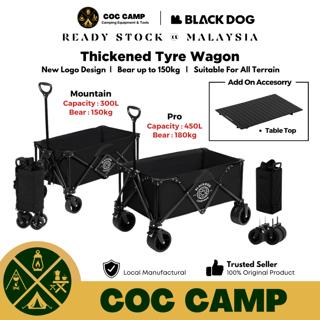 Blackdog Foldable Wagon Four Way Widened Wheel Folding Trolley ...