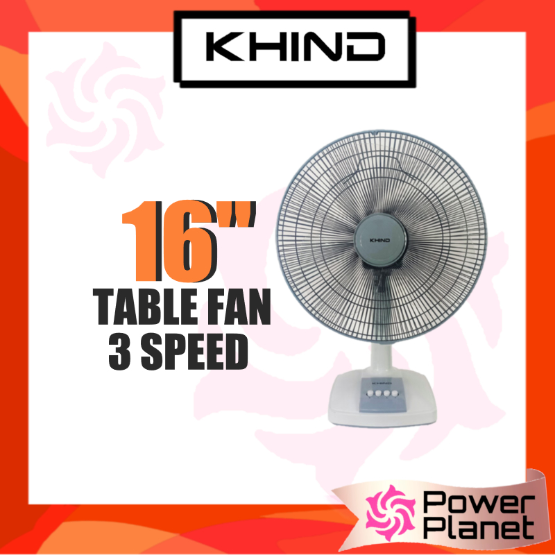 Khind 16" Table Fan TF166 / Midea 16" Table Fan MF-16FT17NB Blue 3 ...