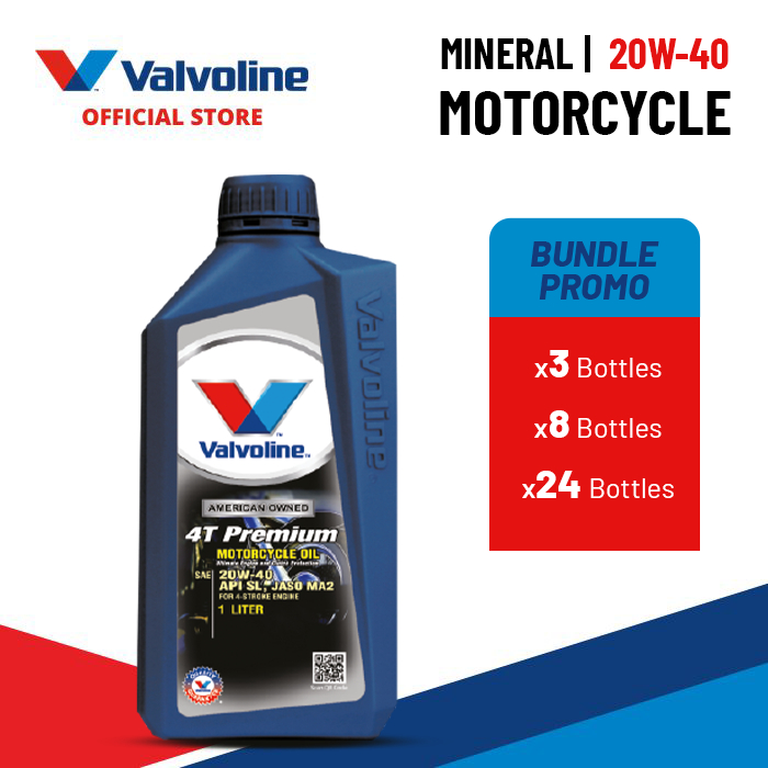 [BUNDLE PROMO] VALVOLINE 4T Premium 20W-40 (1L) - Motorcycle Oil/Minyak ...