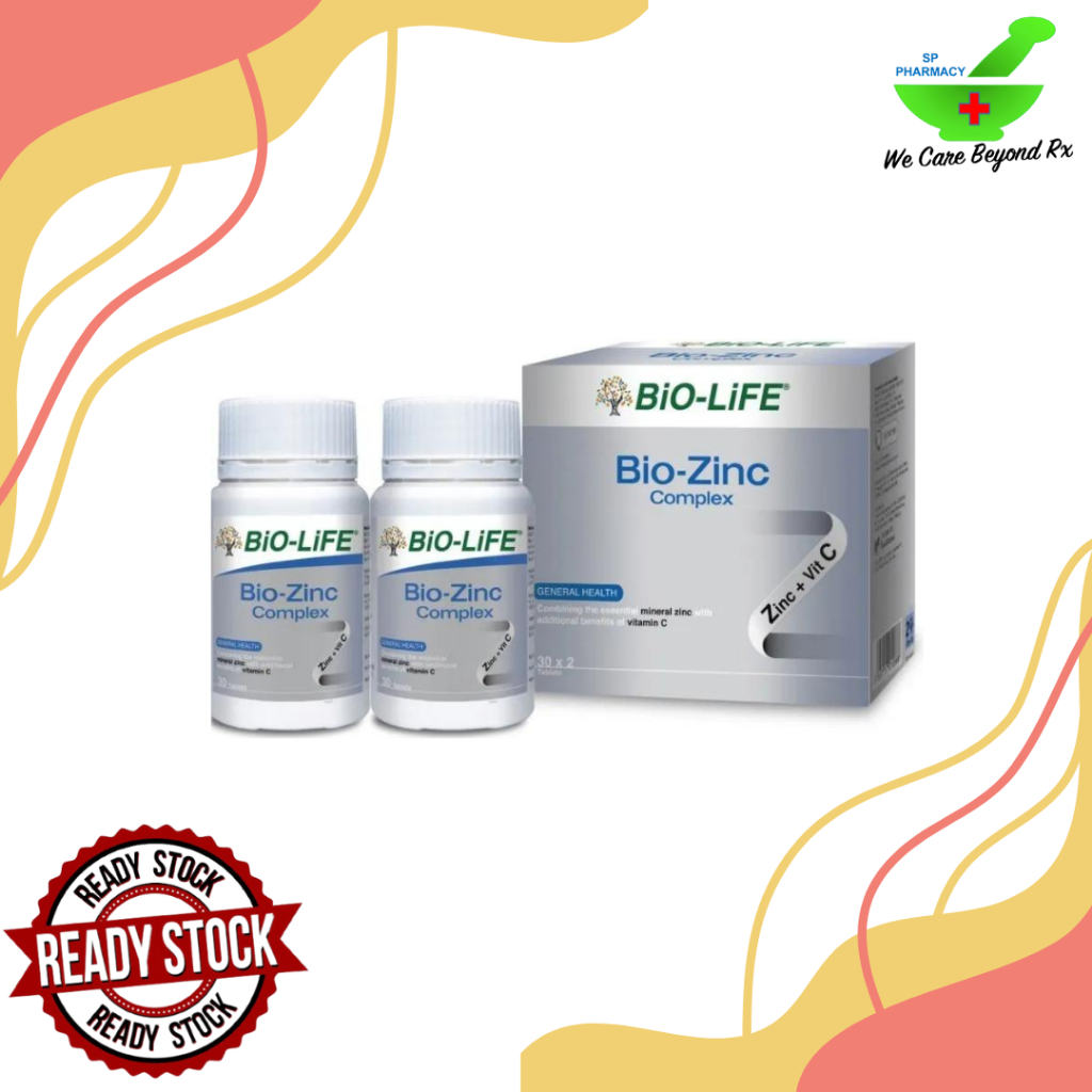 BiO-LiFE BIO ZINC COMPLEX 2 BOTTLE X 30'S (EXP JULY 2026) | Shopee Malaysia