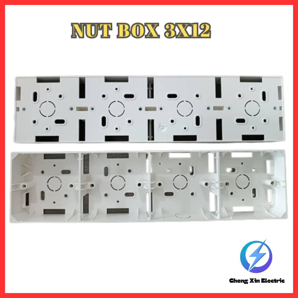 PVC BOX SURFACE TYPE NUT / ELECTRICAL BOX / WHITE BOX / Switch Socket ...
