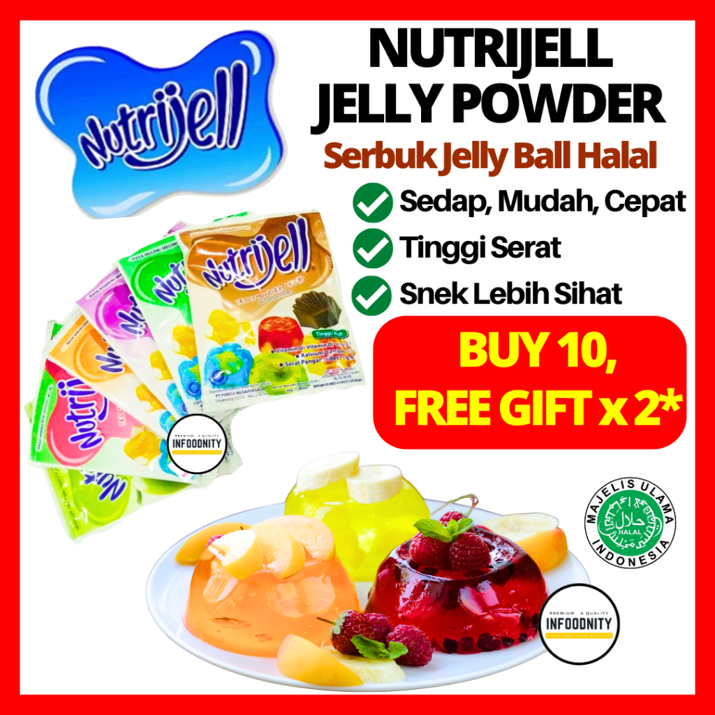 NUTRIJELL Jelly Powder Mix Nutrijell Agar Agar Nutrijell Mix Nutrijelly ...
