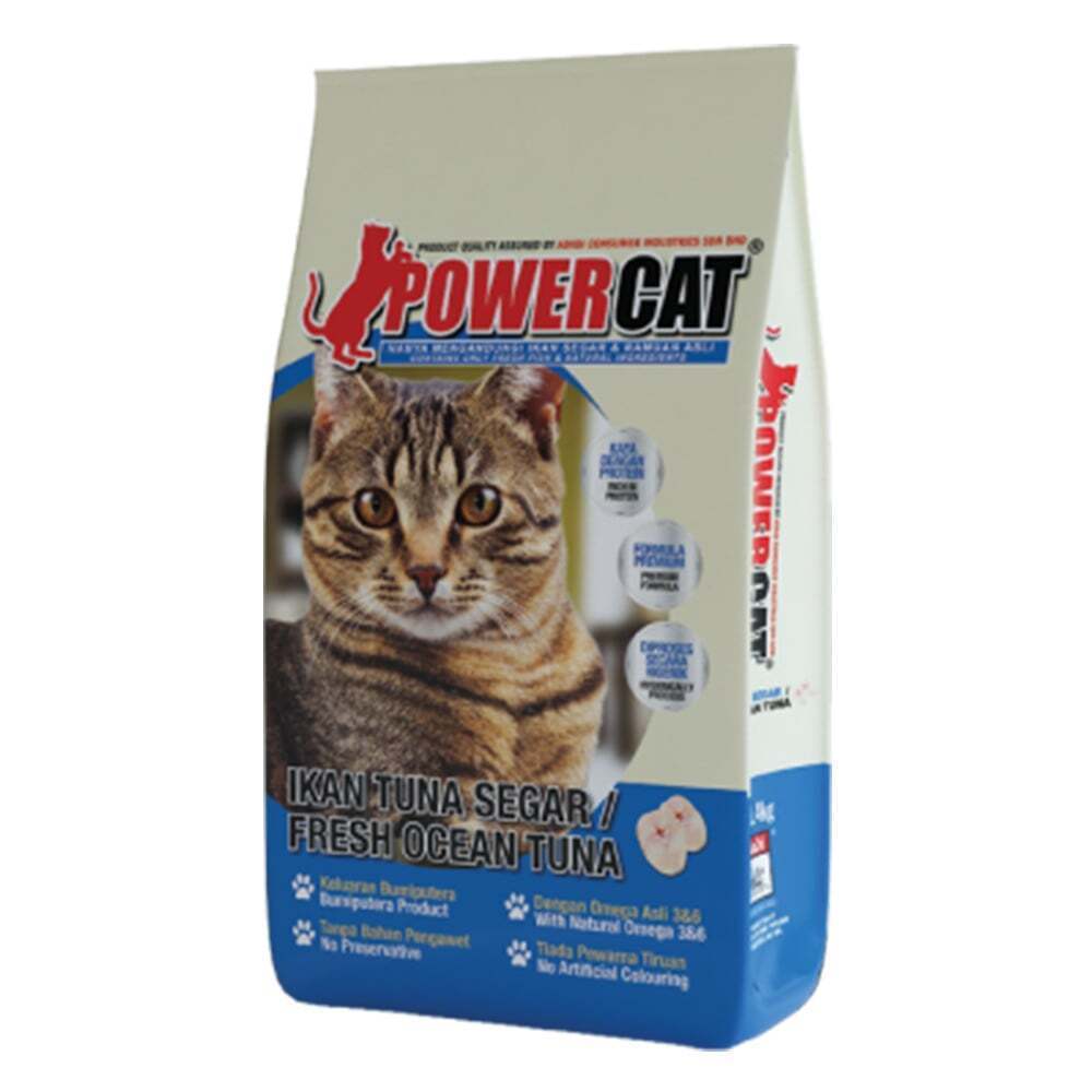 ALIF PET SHOP PowerCat - Dry Food Fresh Ocean Tuna @ Ikan Tuna Segar (450g) | Shopee Malaysia