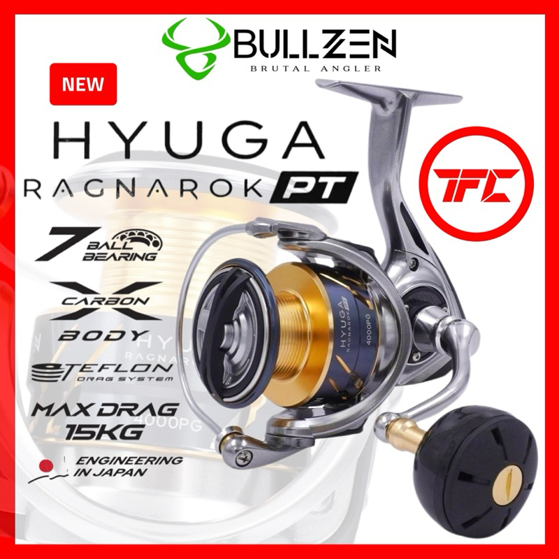 BULLZEN HYUGA RAGNAROK PT & Hyuga Ragnarok SPINNING REEL Fishing ...