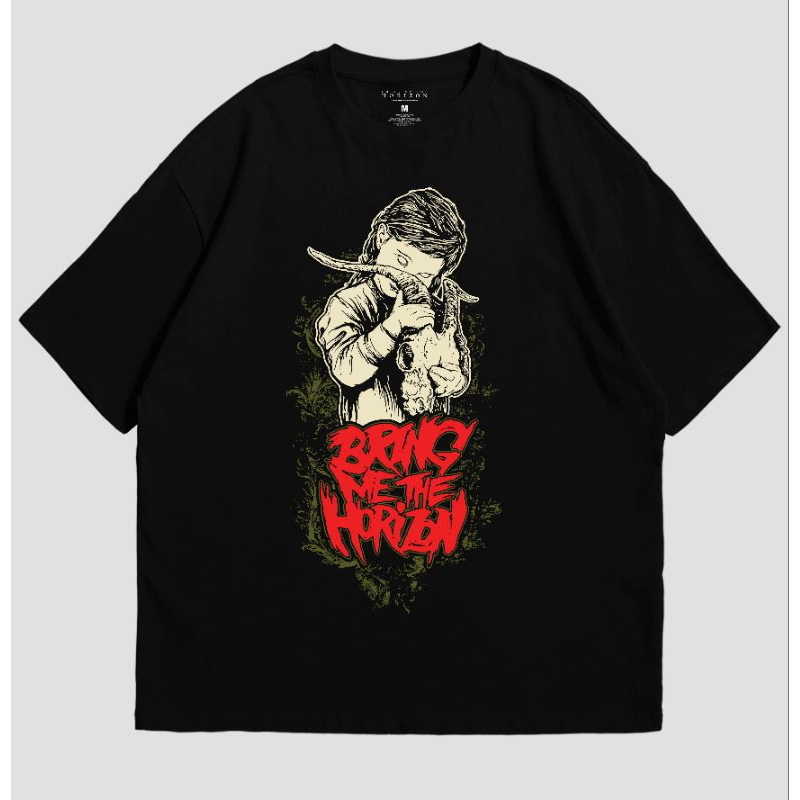 Bring Me the Horizon Girl Goat Skull Band Tee Metalcore BMTH Rock Baju ...