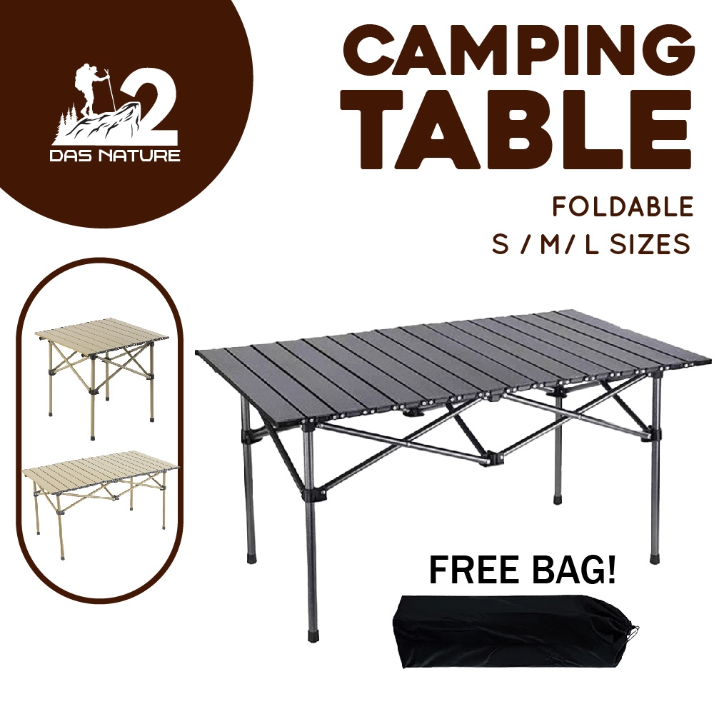 Camping Table set Meja Lipat Portable Outdoor Foldable Meja Camping ...