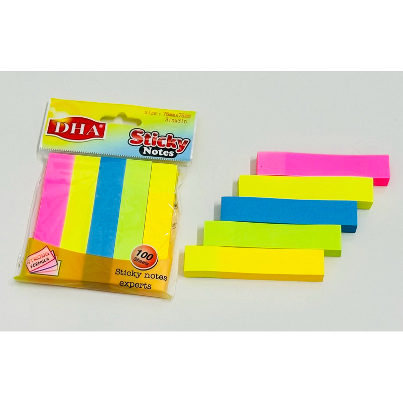 DHA STICKY NOTES EXPERTS 3inX3in (76mm X 76mm) 100’S 彩色便利贴 100‘张 ...