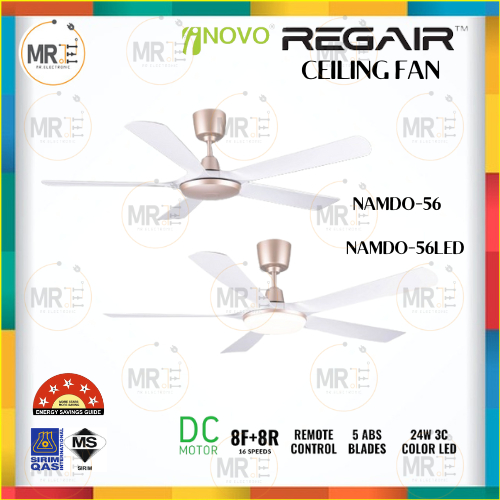 REGAIR 56" LED Ceiling Fan (Namdo 56-Rose Gold) | Shopee Malaysia