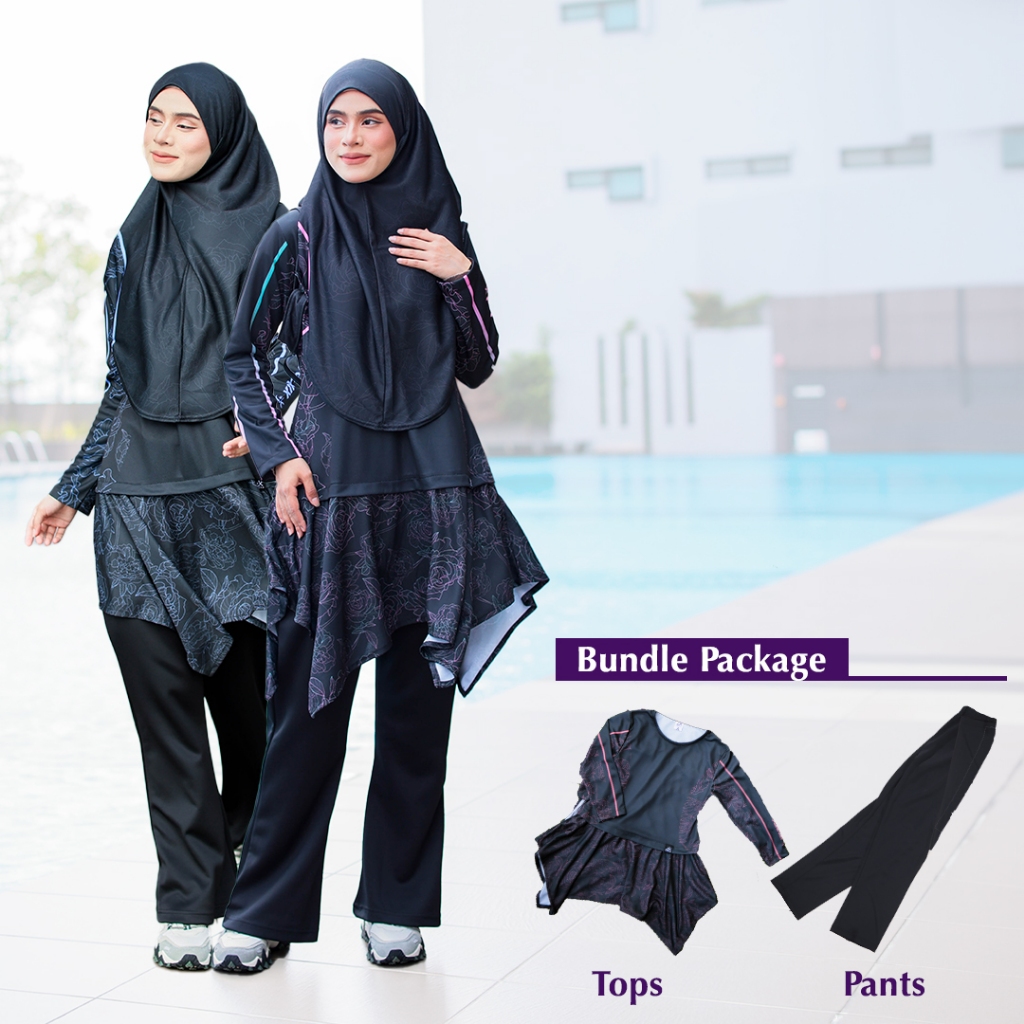 [Premium Set] Kimyra Kimtuniq Lite Swimming Hiking Muslimah Sport ...