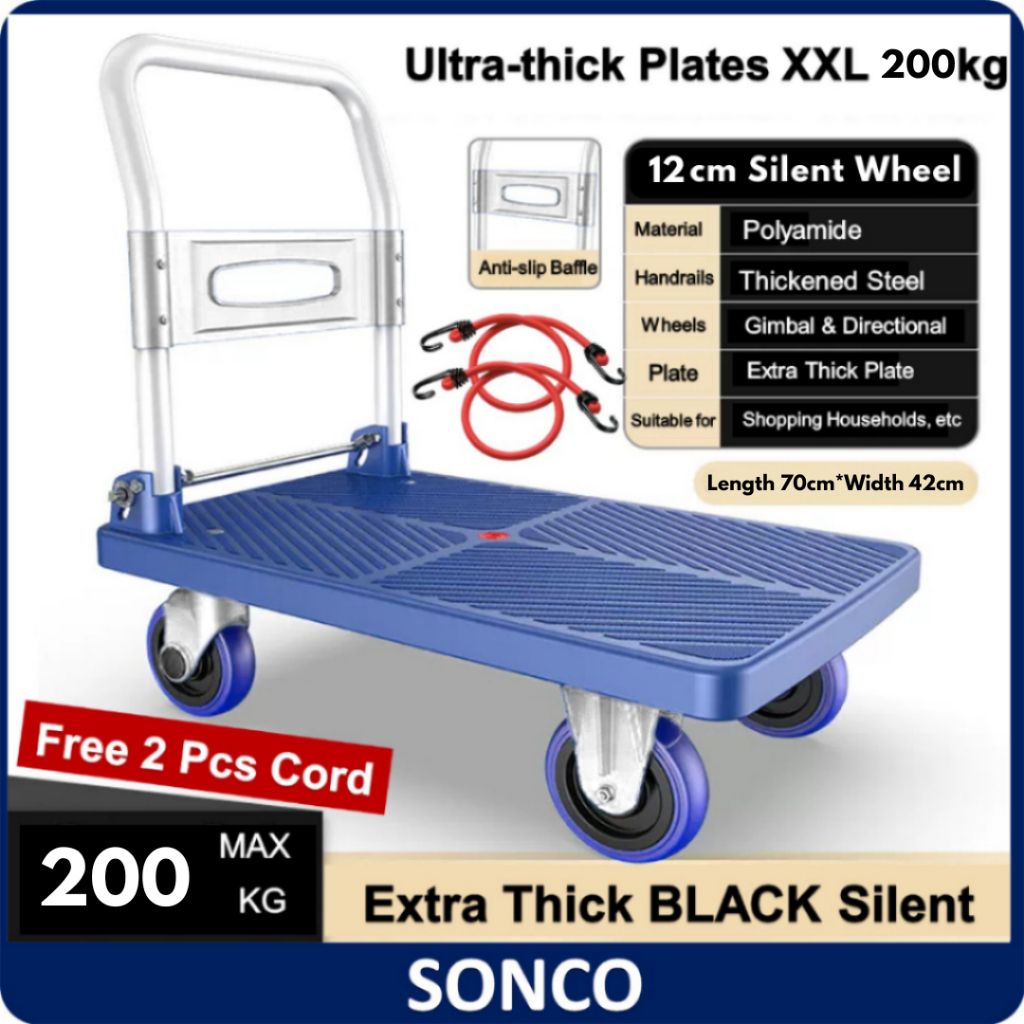 IRON BULL Trolley Portable 150KG/220KG/500KG Hand Truck Trolley Iron ...