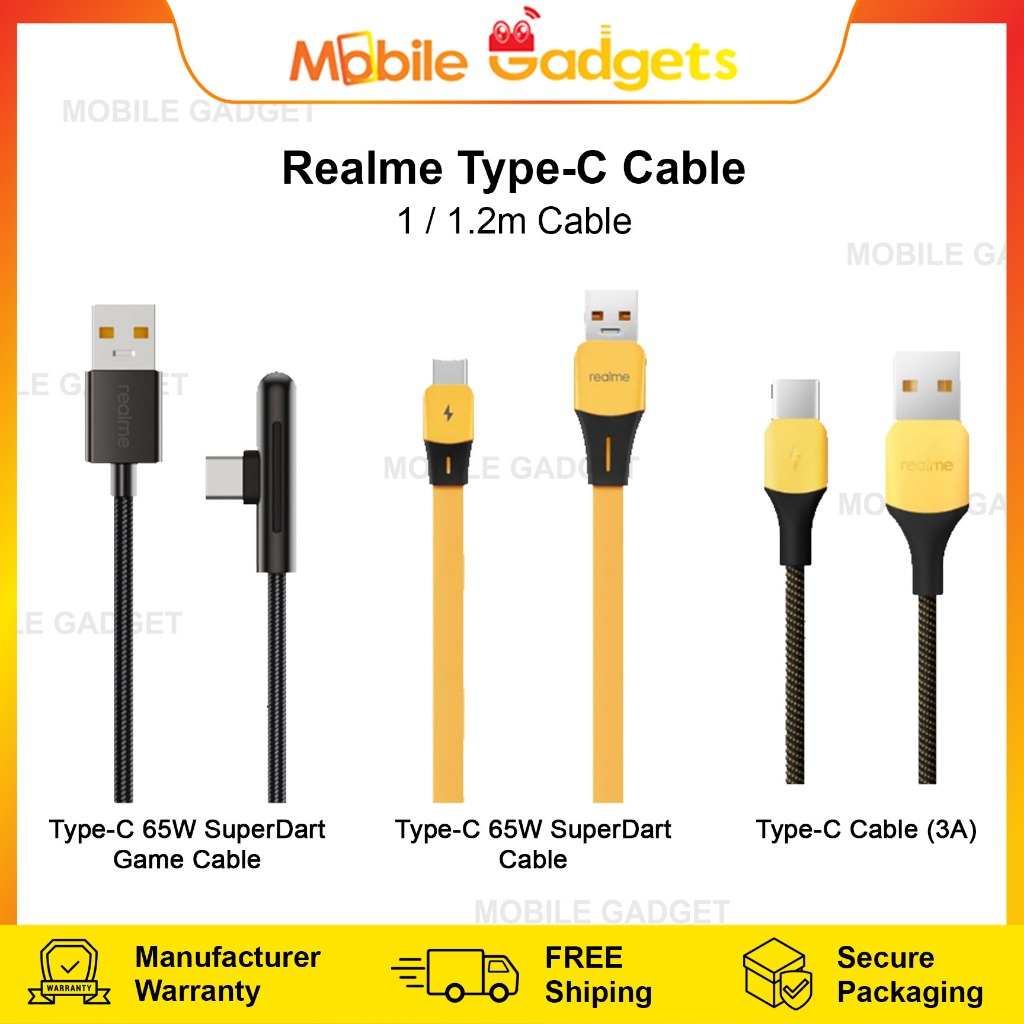 REALME Type-C 65W SuperDart Cable / Type-C Cable 3A | Original New Set ...