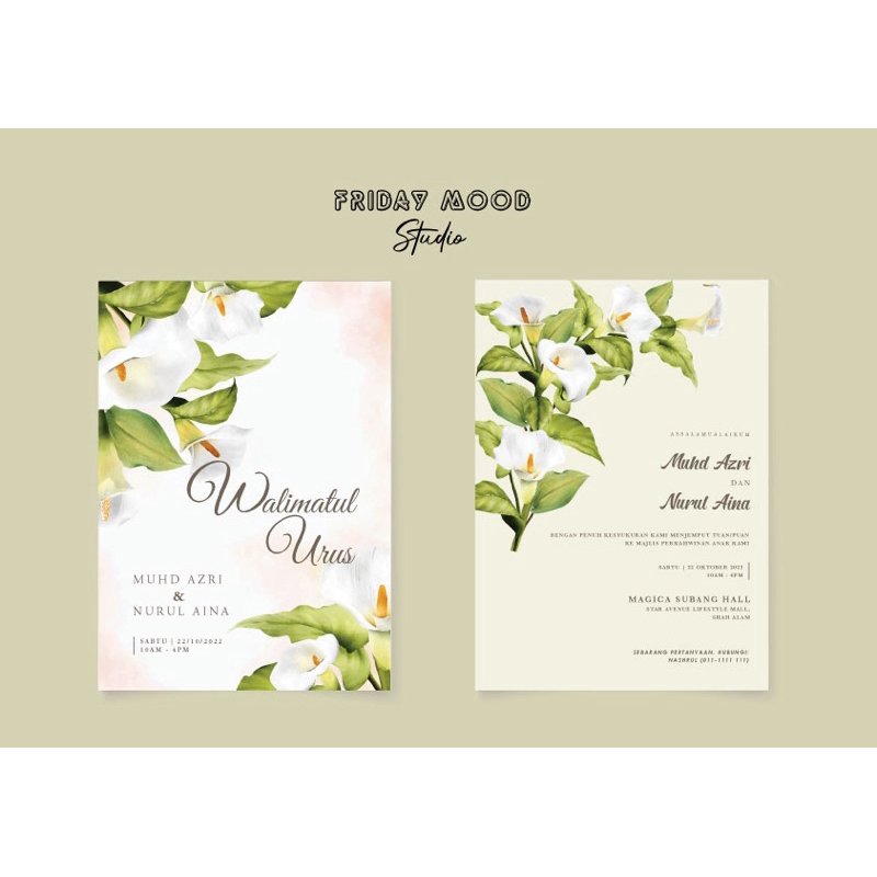 Wedding Card Kad Jemputan Kahwin Murah Design 3 | Shopee Malaysia