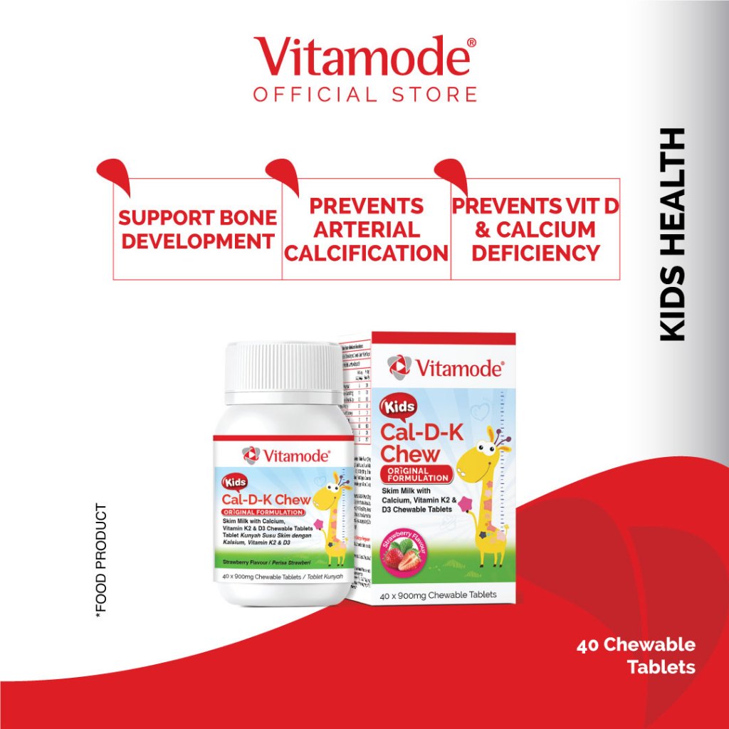 VITAMODE Kids Cal-D-K Chew [Bone & Teeth] | Shopee Malaysia