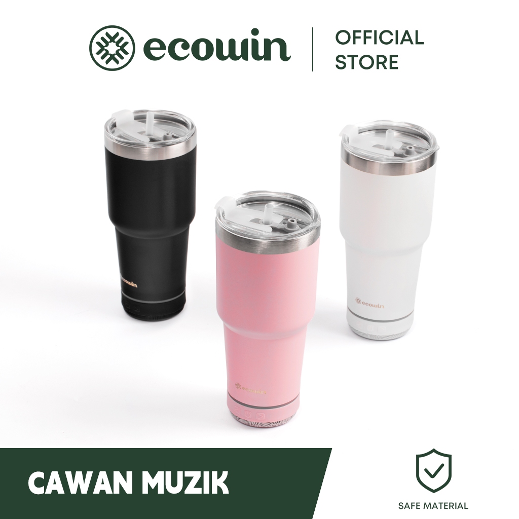 Ecowin music Bluetooth audio thermos 750 ml cold warm thermal insulation straw thermos water ...