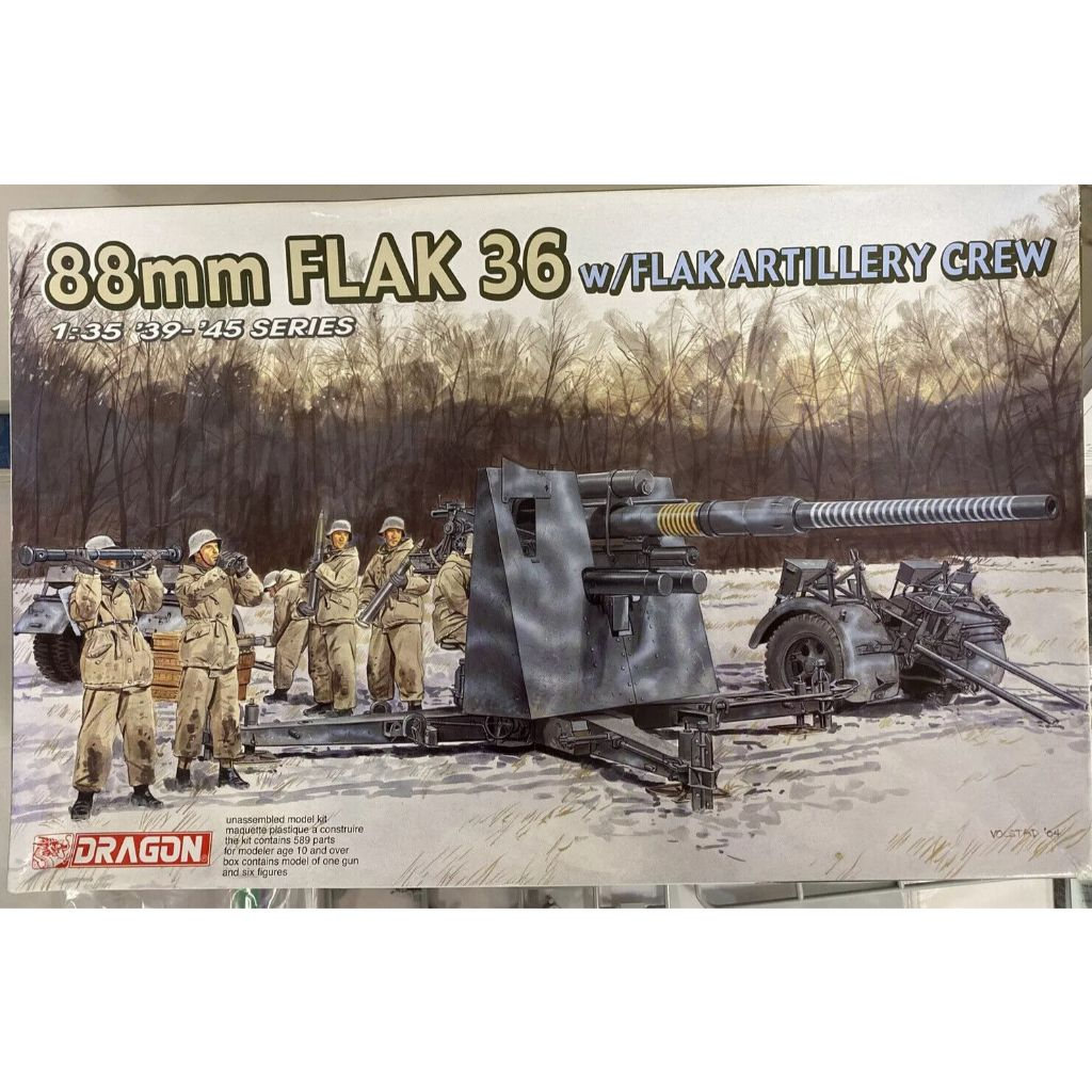 Dragon 6260 1/35 88mm Flak 36 w/Flak Artillery Crew | Shopee Malaysia