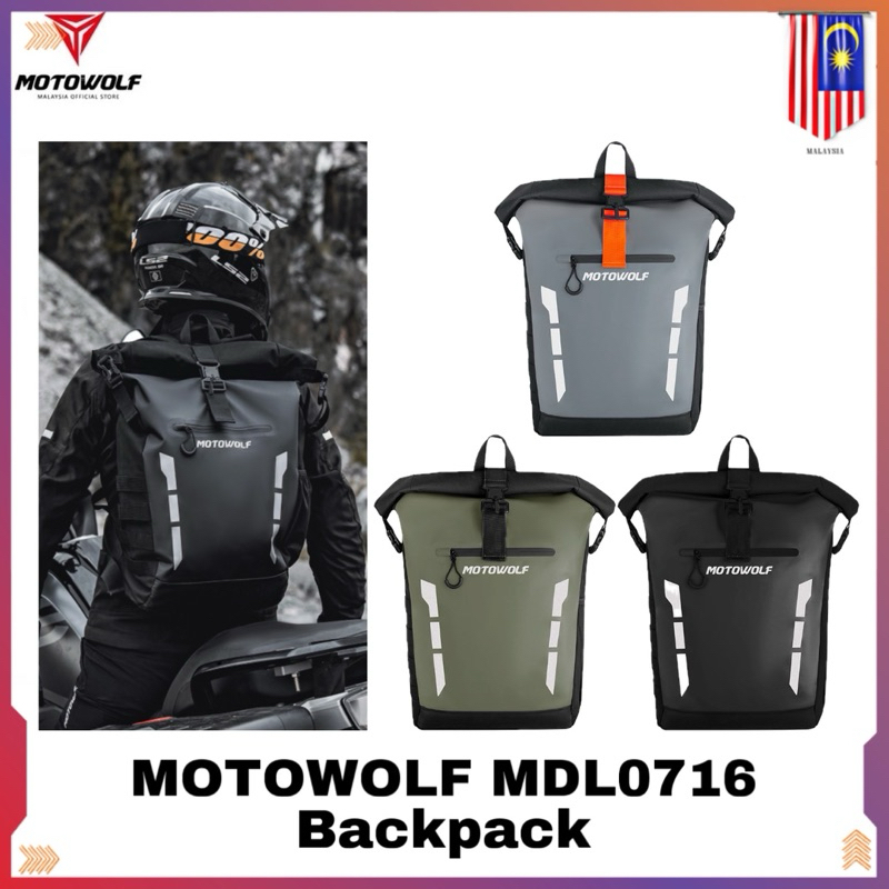🔥Ready Stock🇲🇾MOTOWOLF MDL0716 Waterproof Rainproof Backpack Bag Galas ...