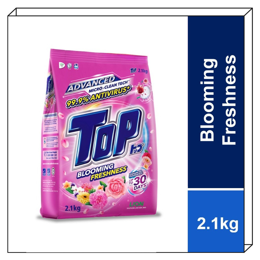 Top Detergent Powder Blooming Freshness 2.1KG | Shopee Malaysia