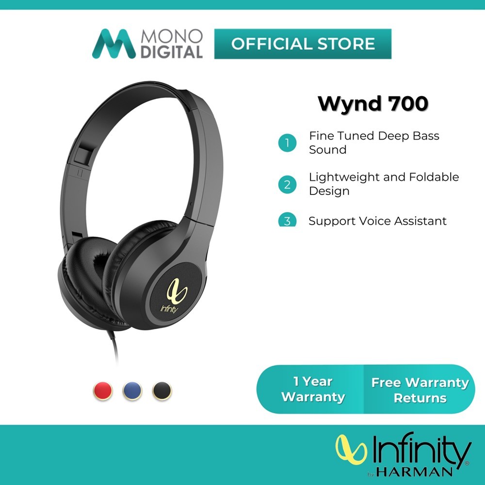 Infinity by Harman Wynd 700 Wired Headset Headphone - Deep Bass Sound ...