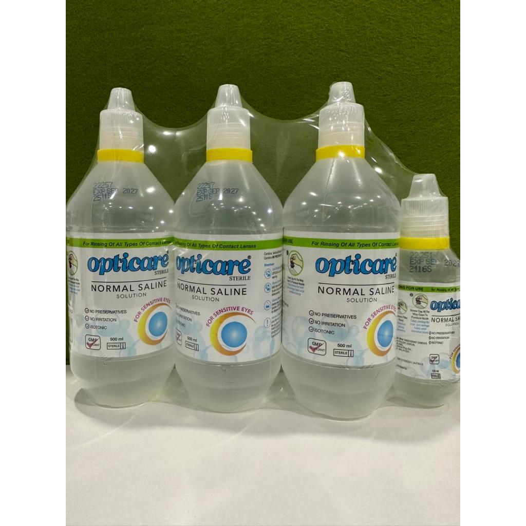 OPTICARE NORMAL SALINE SOLUTION 500MLX3 WITH 120ML | Shopee Malaysia