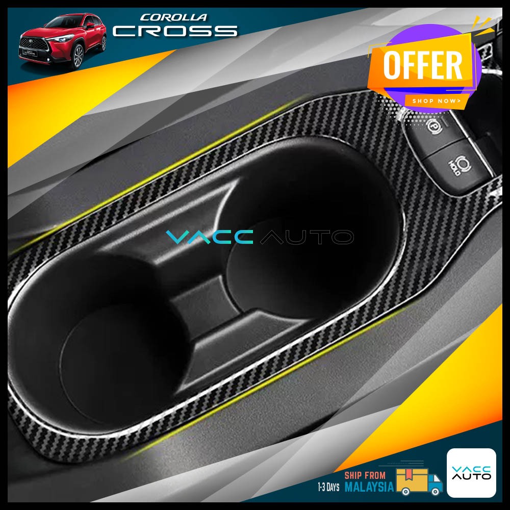 Toyota Corolla Cross XG10 2020-2025 Cup Holder Carbon Lining Holder Cup ...