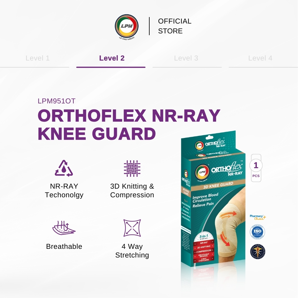 LPM Orthoflex Knee Support 951OT NR Ray Knee Guard Breathable Elastic ...