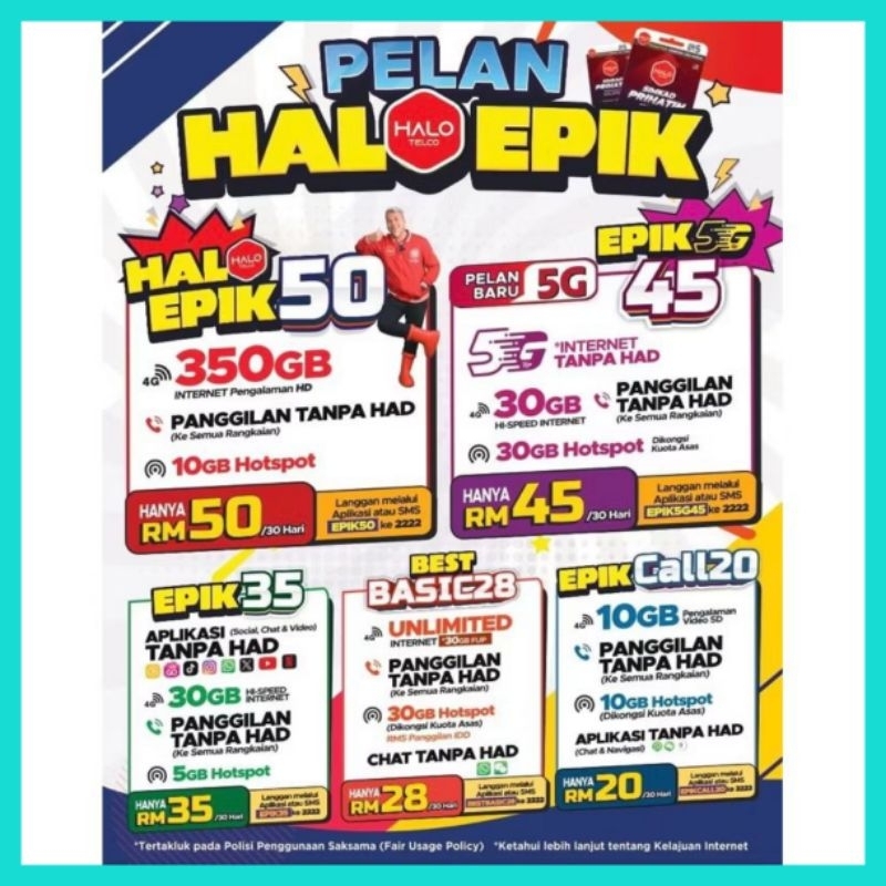 Simkad TuneTalk HaloTelco 5G Unlimited Internet Unlimited Data | Shopee ...