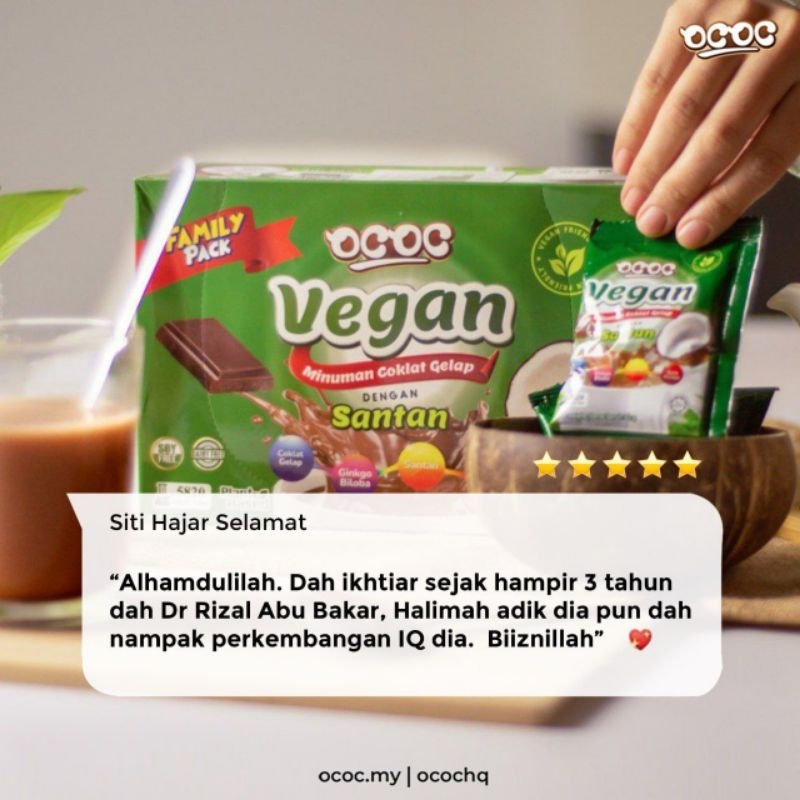Vegan OcOc Minuman Dark Chocolate | Shopee Malaysia