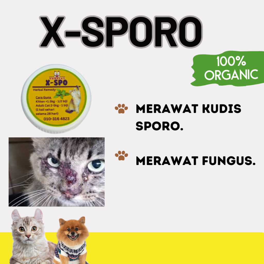 SmartCat X-SPO SPORO Fungus Ringworm KUCING Anjing Rabbit Dog Arnab ...