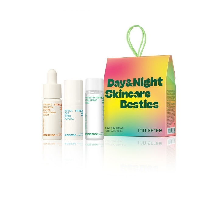SET LENGKAP INNISFREE DAY & NIGHT SKINCARE BESTIES BEST TRIO TRIAL KIT ...